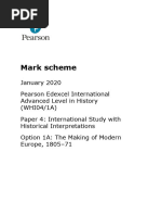A Level History Coursework Generic Mark Scheme | PDF | Argument | Knowledge