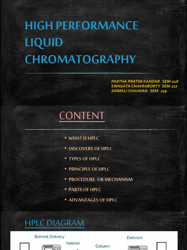 HPLC | PDF | High Performance Liquid Chromatography | Chromatography