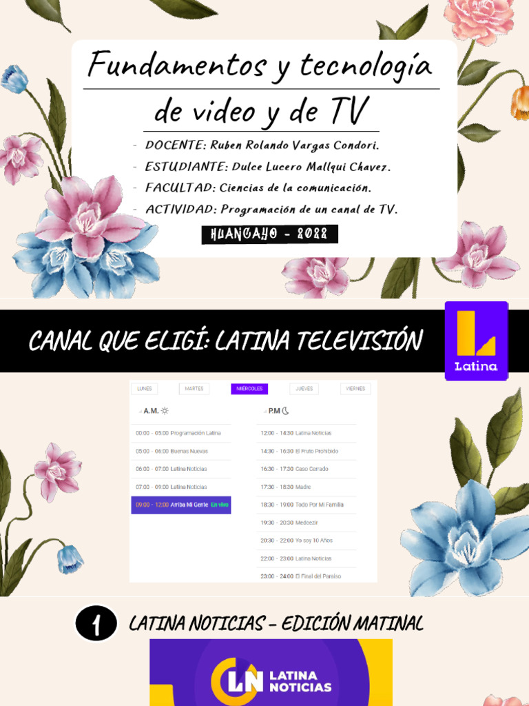 Latina Televisión-Mallqui Chavez. | PDF | Televisión | Entretenimiento
