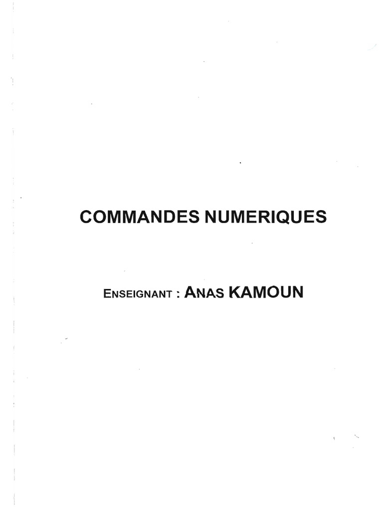 Cours de Commande Numérique (1) | PDF