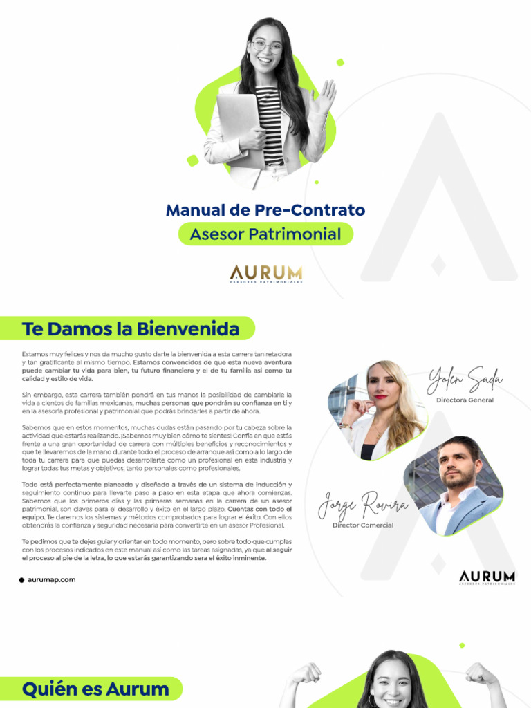Manual de Precontrato Aurum | PDF