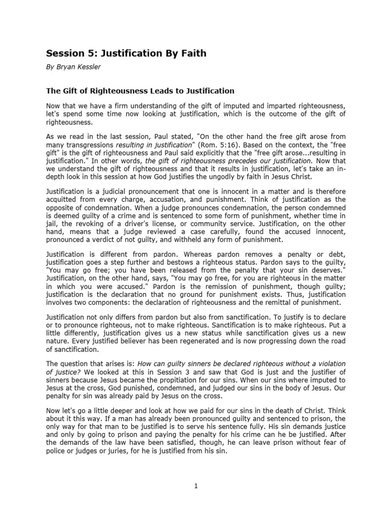 5 JustificationByFaith | Download Free PDF | Justification (Theology) | Sola Fide