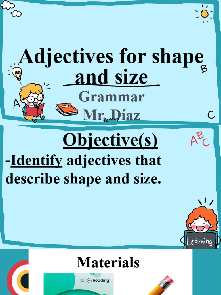 027 - Adjectives For Shape and Size | PDF