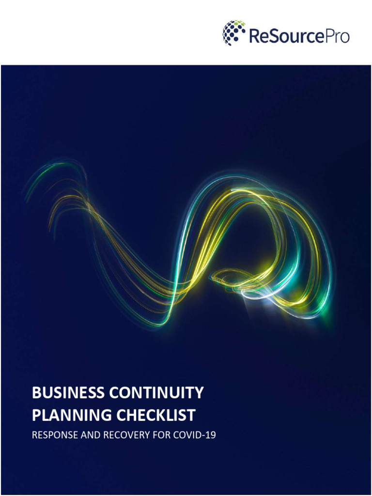 Business Continuity Planning Checklist | PDF | Remote Desktop Services ...