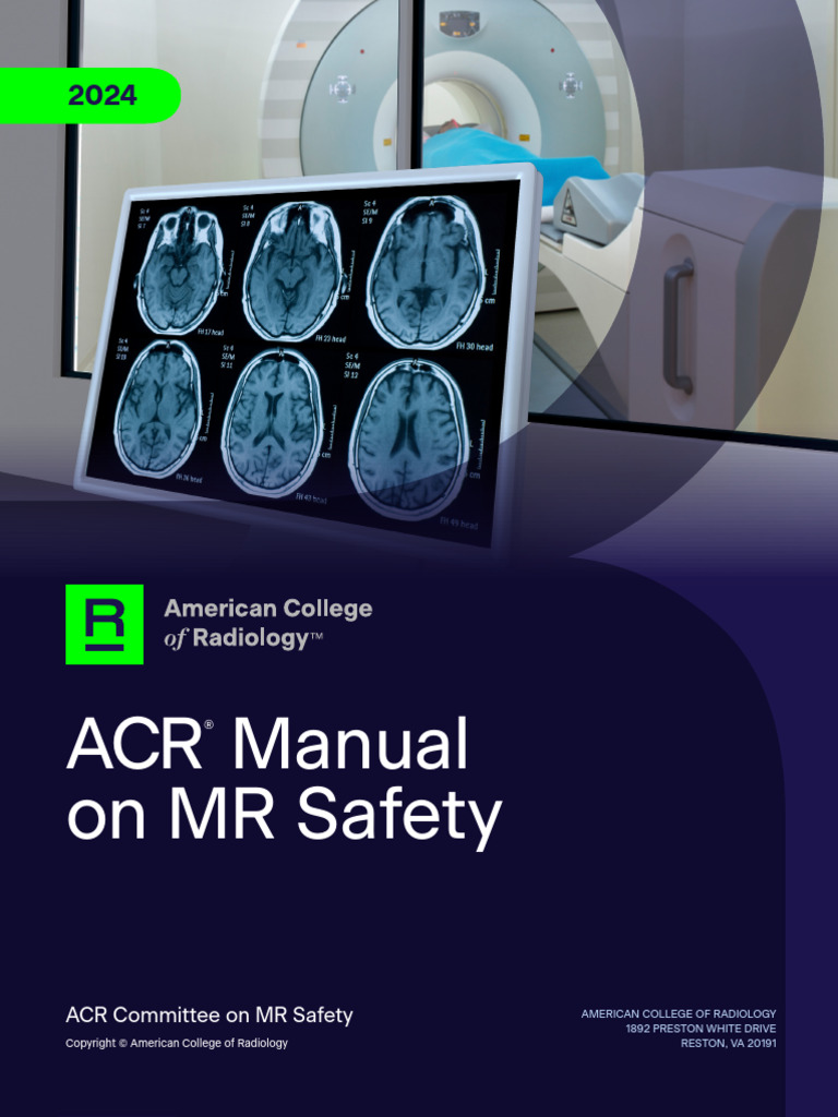 Manual on MR Safety | PDF | Magnetic Resonance Imaging | Medical Imaging