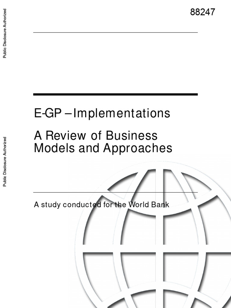 eGP Implementations A Review of Business Models Approaches | PDF | Procurement | Public–Private ...