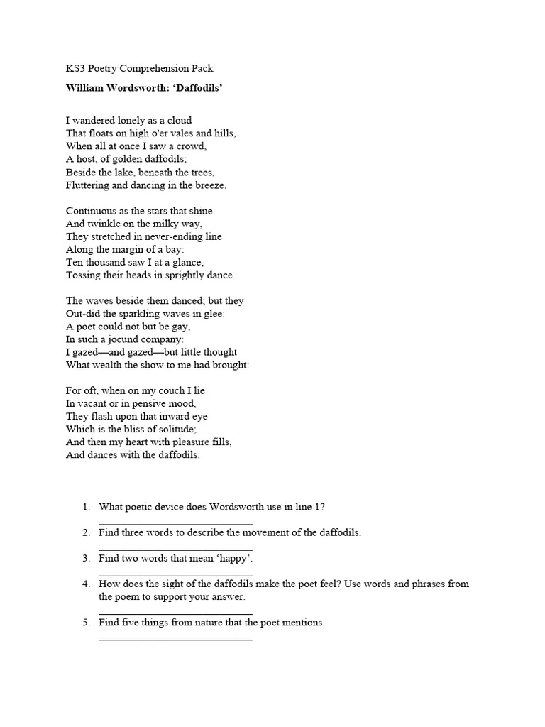 KS3 Poetry Pack 1 | PDF | Poetry | Poems