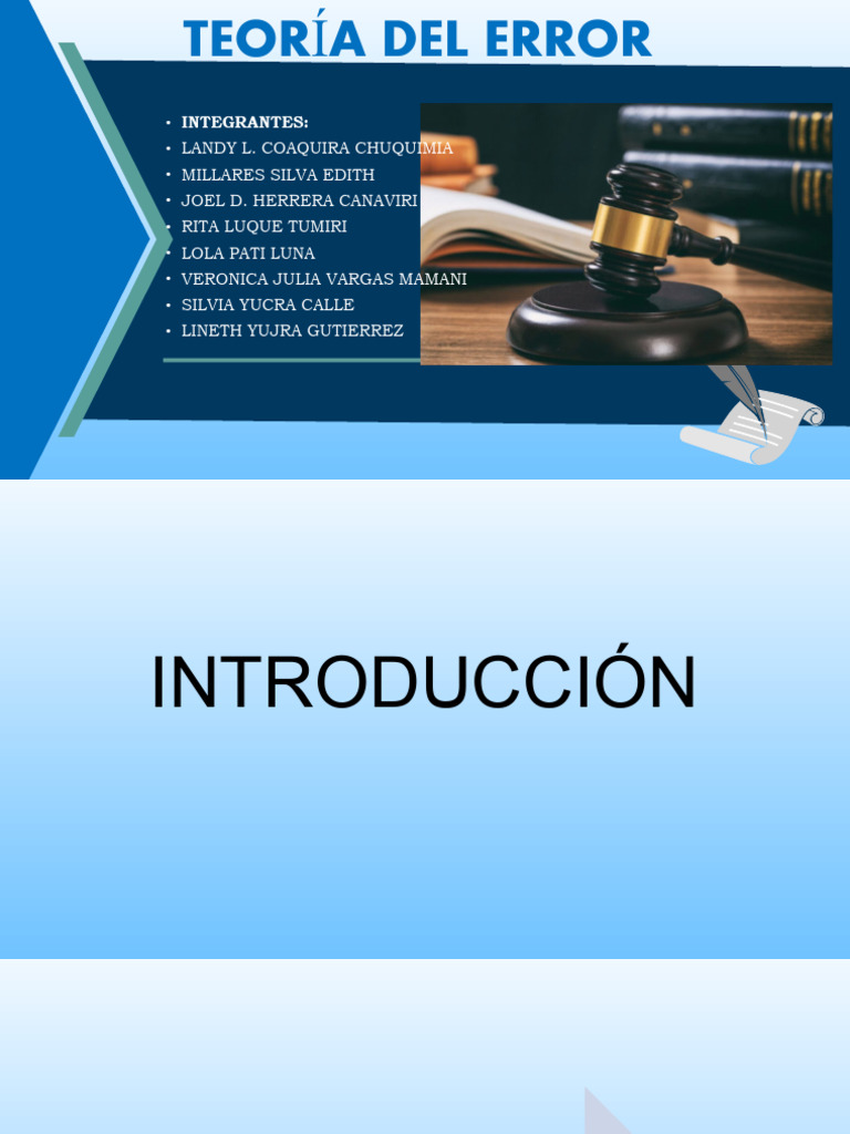 Teoria Del Error-1 | Descargar gratis PDF | Intención (Derecho Penal ...