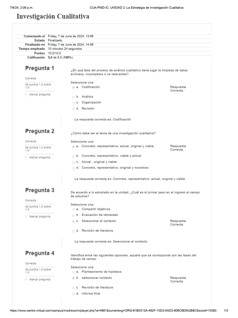 Examen U2 | PDF | Observación | Evidencia