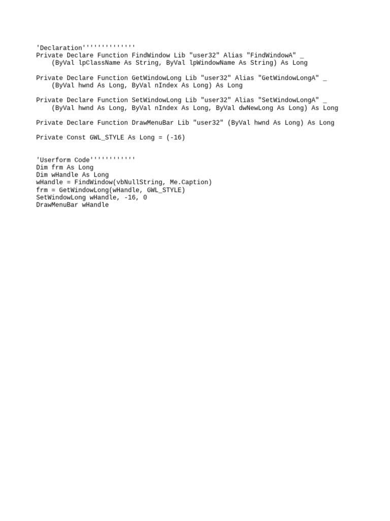 Hide Title or Caption Bar | PDF