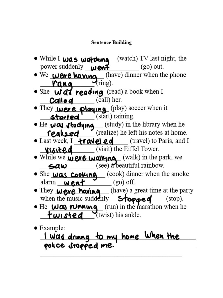 HO2 - Sentence Building-1 | PDF