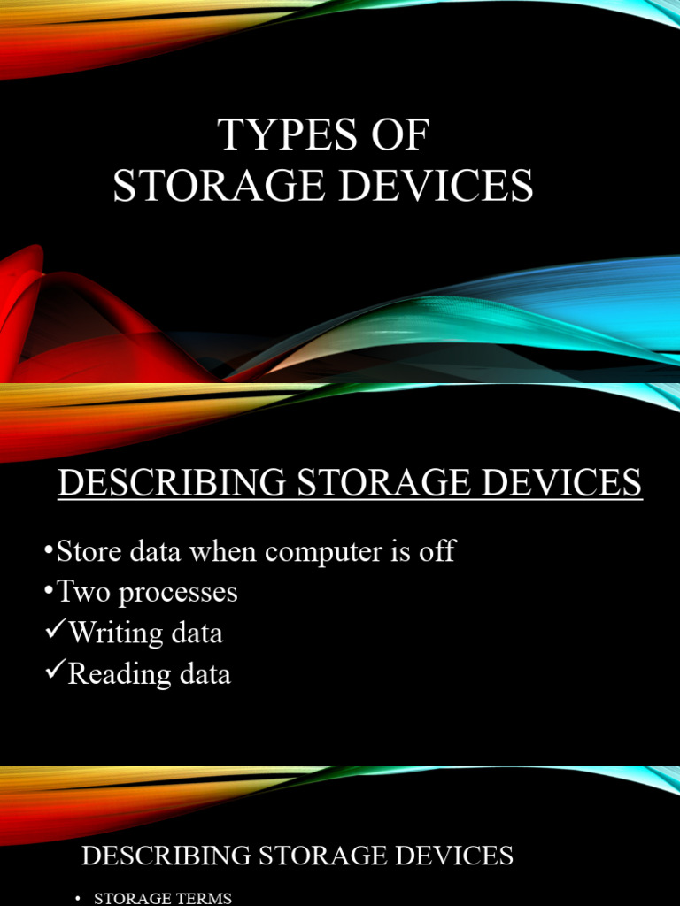 Types of Storage Device | Download Free PDF | Computer Data Storage | Hard Disk Drive