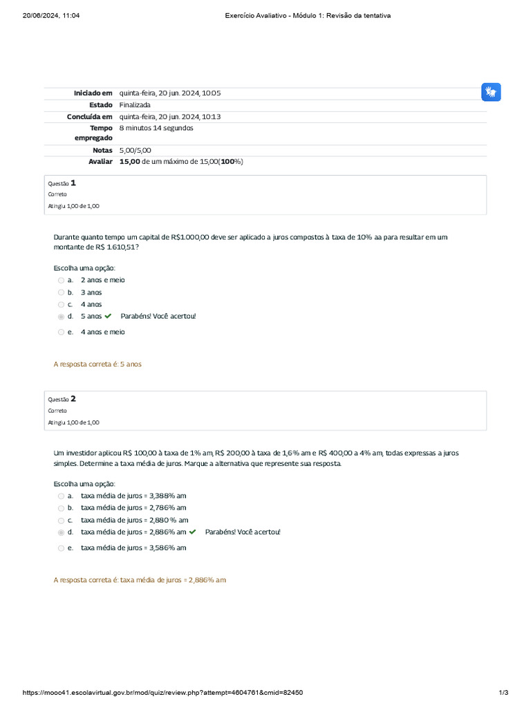 Matfin | PDF | Juros | Bancos