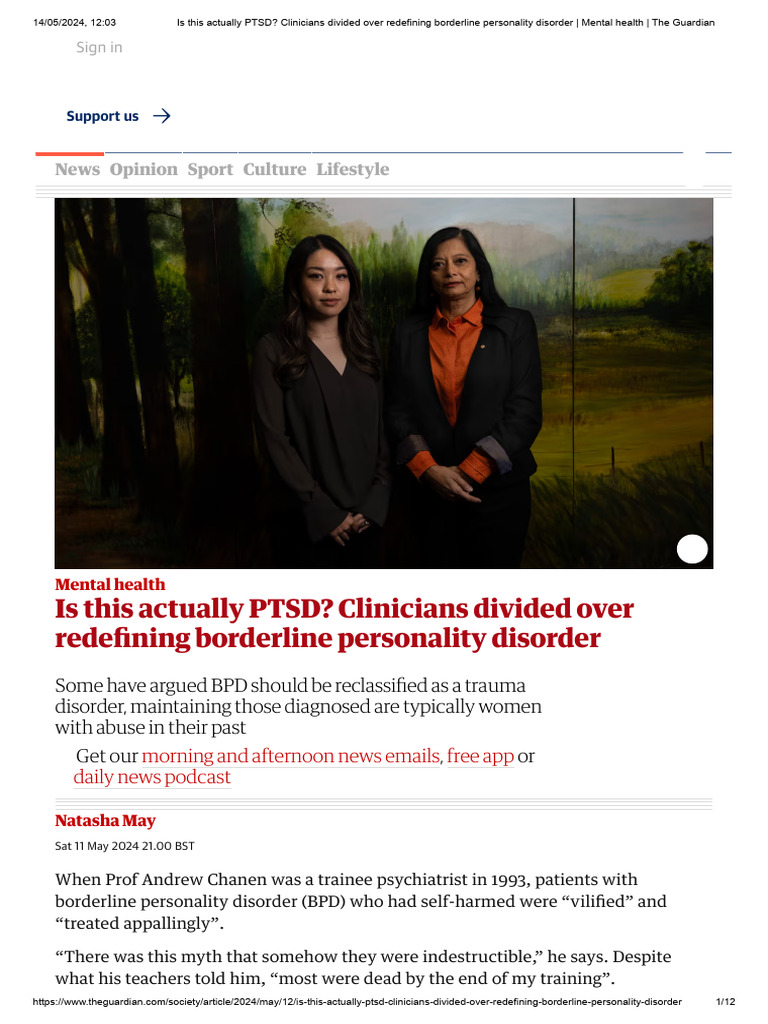 Is This Actually PTSD - Clinicians Divided Over Redefining Borderline ...
