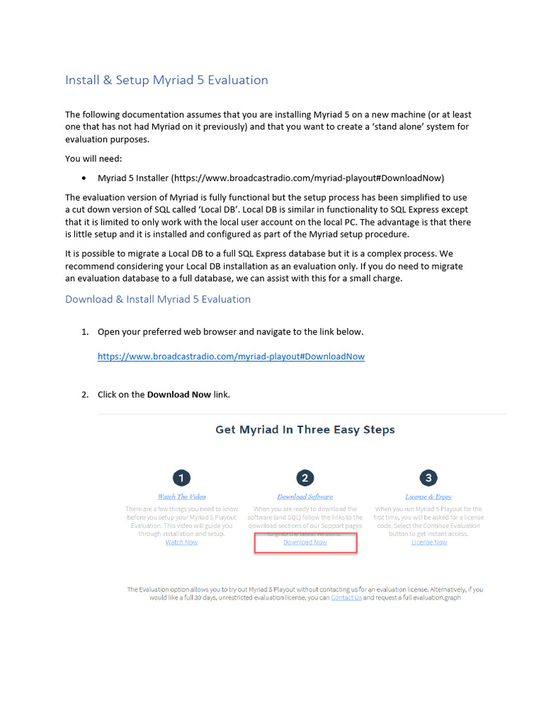 Install and Setup Evaluation | PDF | Installation (Computer Programs ...