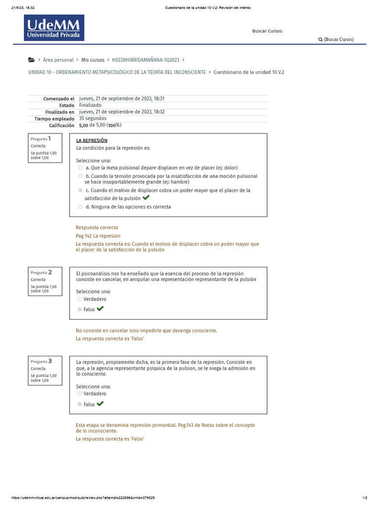 Cuestionario de La Unidad 10 V.2 - Revisión Del Intento | Descargar gratis PDF | Teorías ...