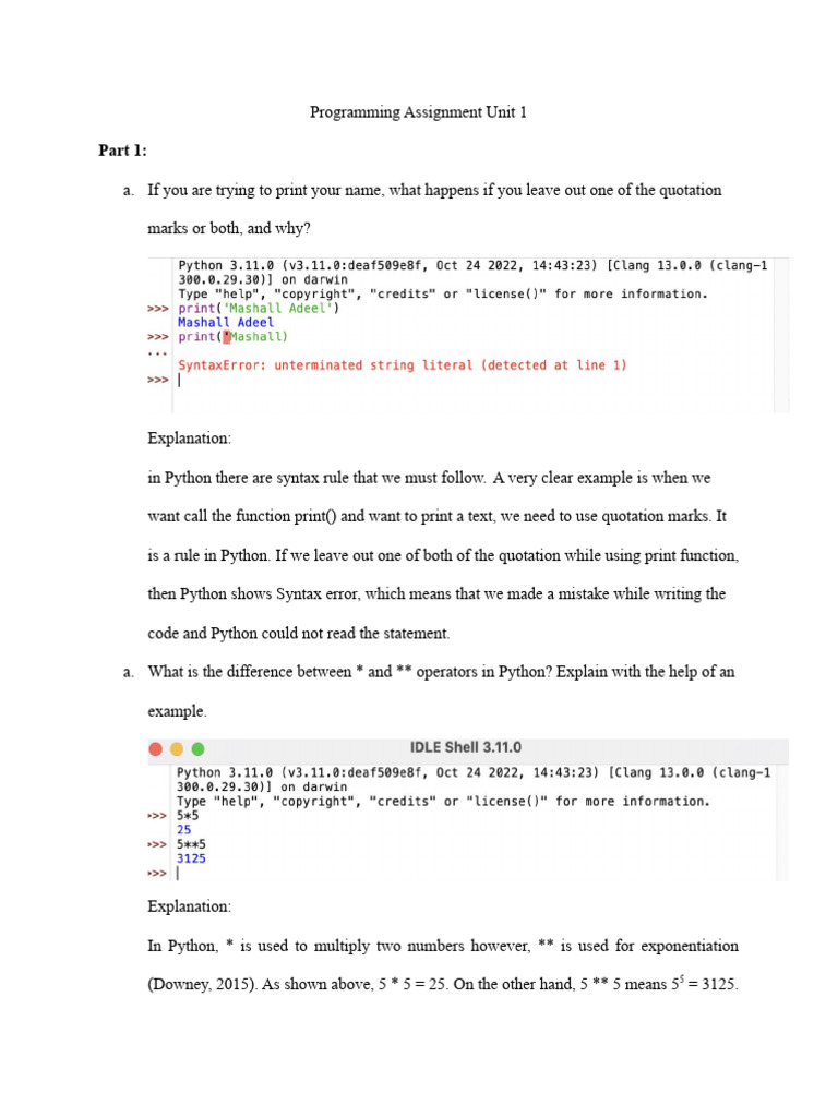 Python Programming Assignment Guide | PDF | Data Type | Computer ...