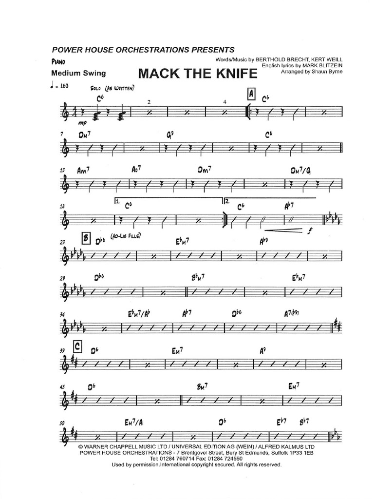 Mack the knife piano | PDF