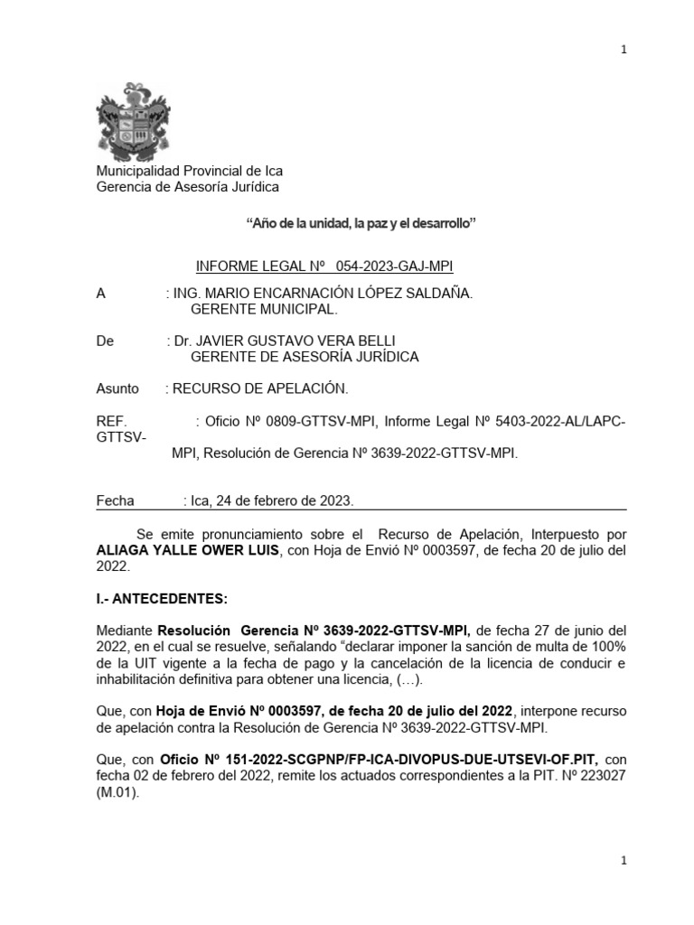 Expediente #0809-Recurso de Apelacion. | PDF | Regulación | Apelación