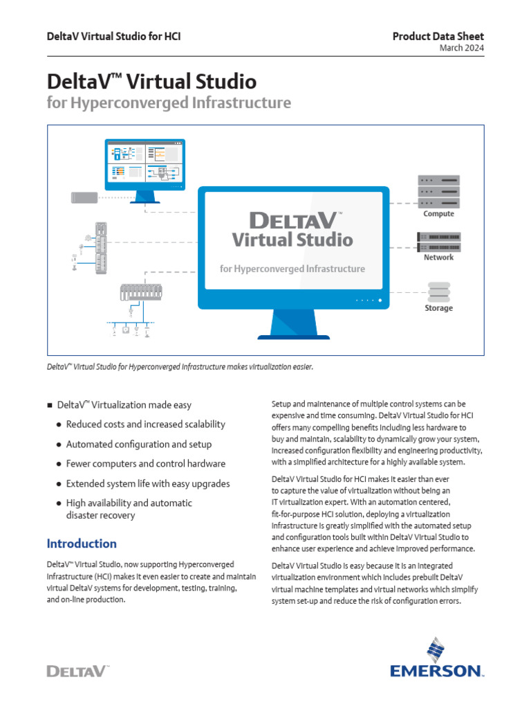 DeltaV Virtual Studio For HCI Product Data Sheet (PDS) | PDF | Virtualization | Virtual Machine