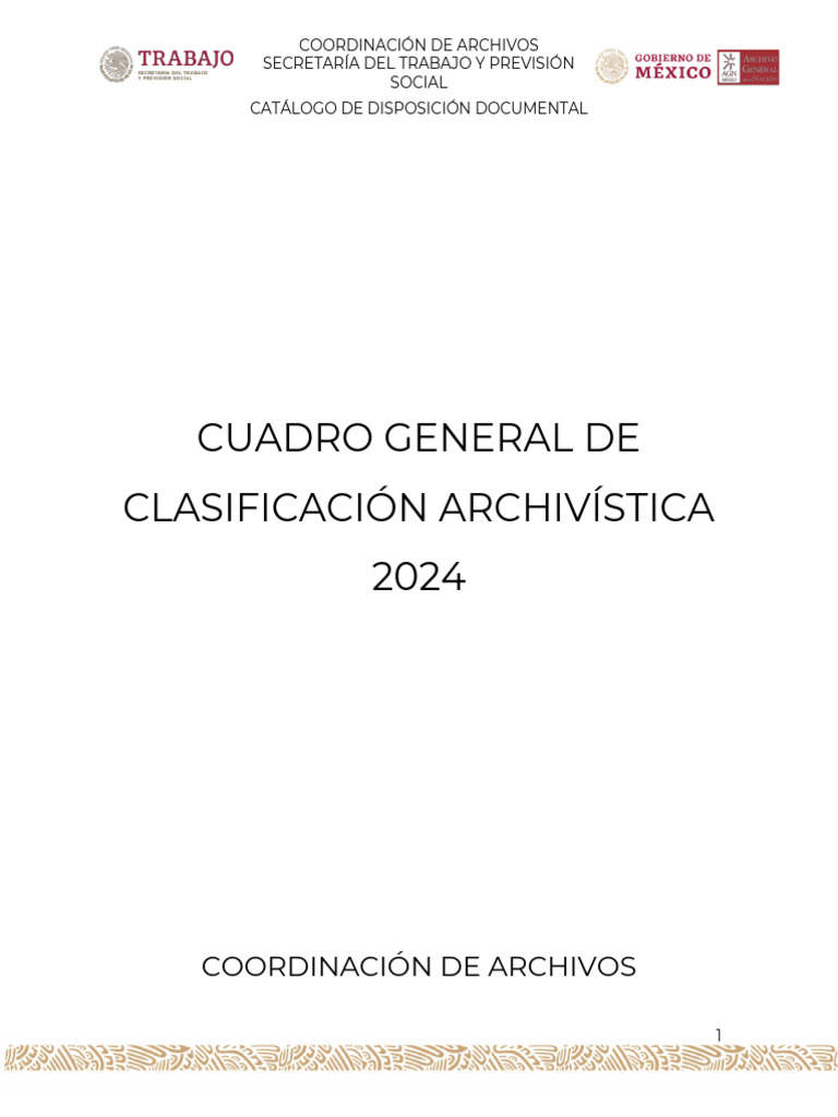 Cuadro General de Clasificación Archivistica | PDF | Gestión de recursos humanos | Presupuesto