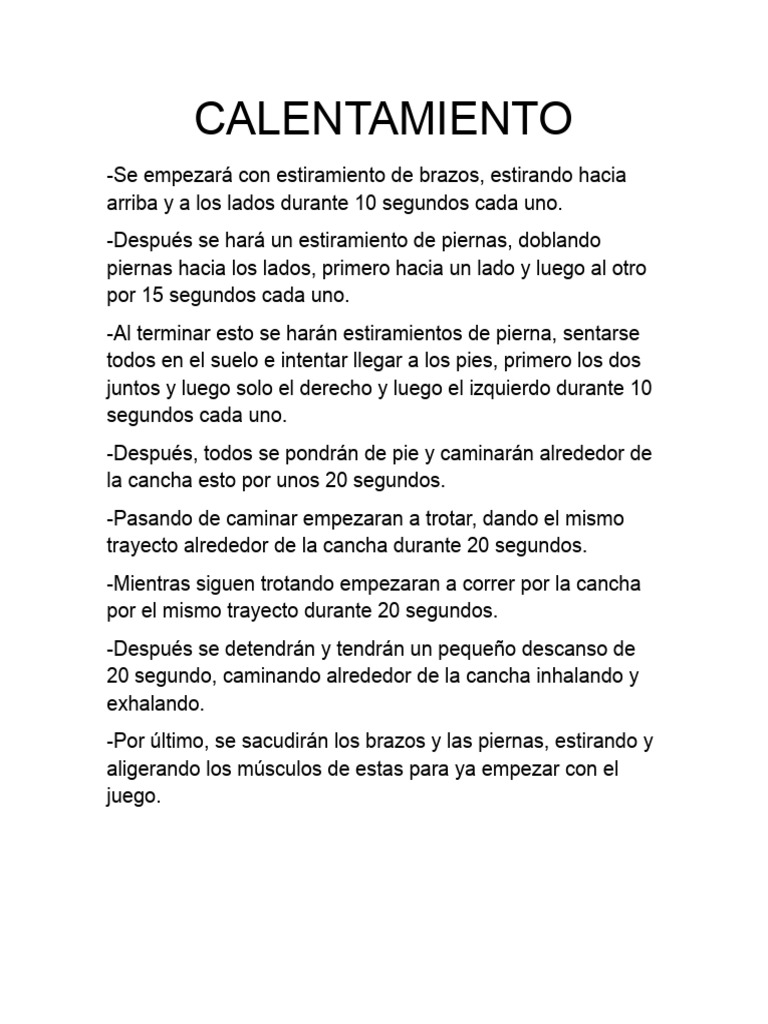 Calentamiento y juego "Patos Ciegos" | PDF | Arte