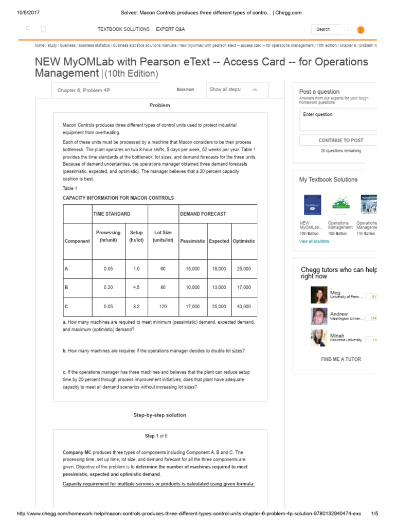 Solved_ Macon Controls produces three different types of contro... _ Chegg | Download Free PDF ...