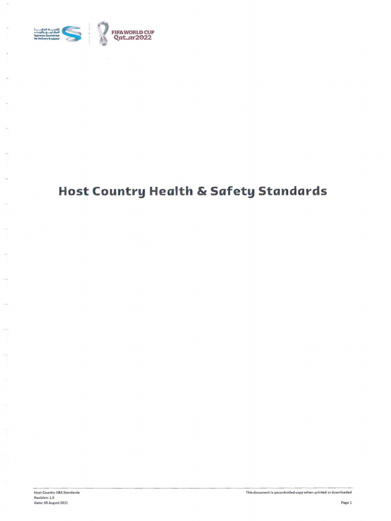 Host Country Health Safety Standards v.1. | PDF