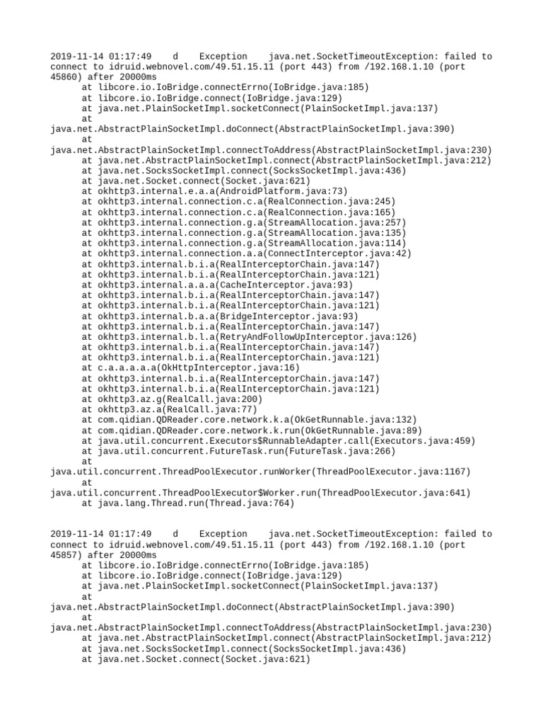 2019-11-14 Exception Log | PDF