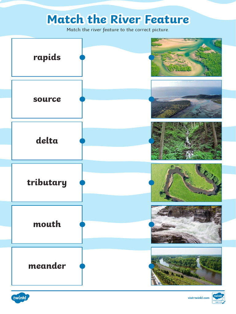 T G 1704379859 River Feature Matching Worksheet - Ver - 1 | PDF ...