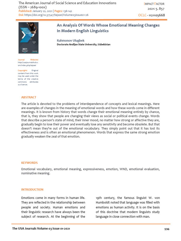 An Analysis of Words Whose | PDF | Word | Semantics