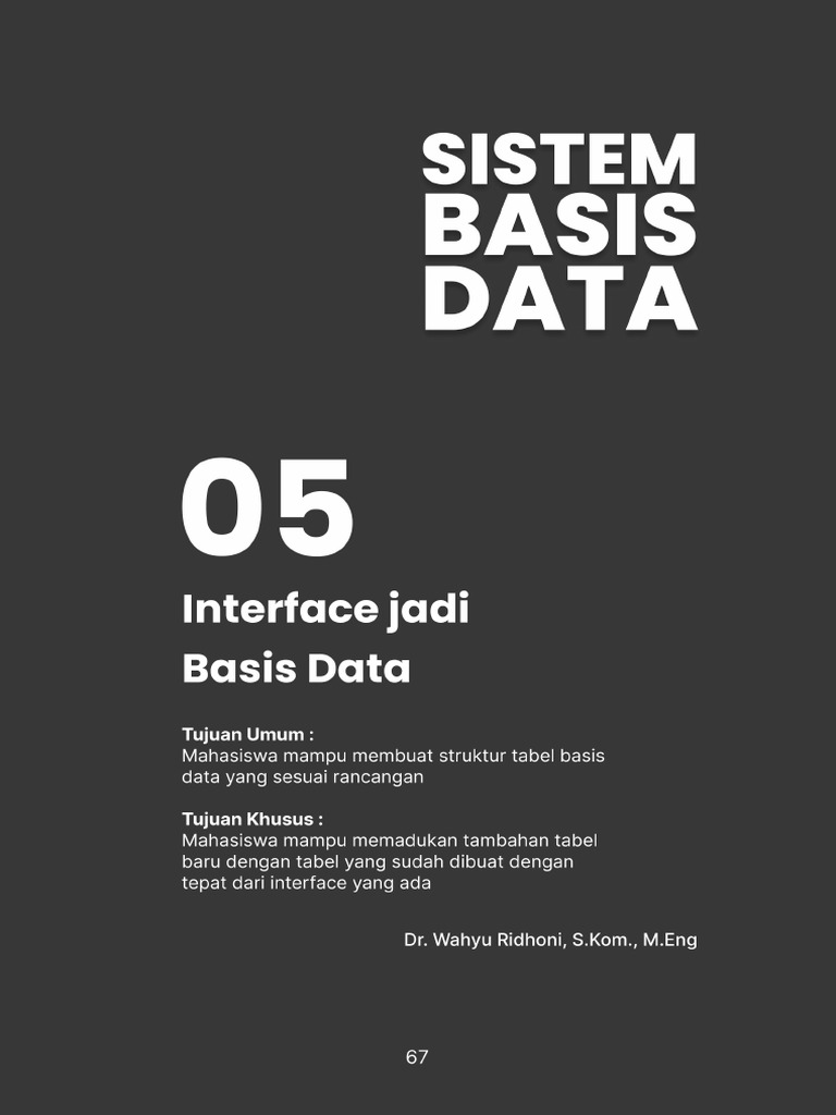 SBD - Bab 5 Interface Jadi Basis Data | PDF SBD - Bab 5 Interface Jadi Basis Data | PDF