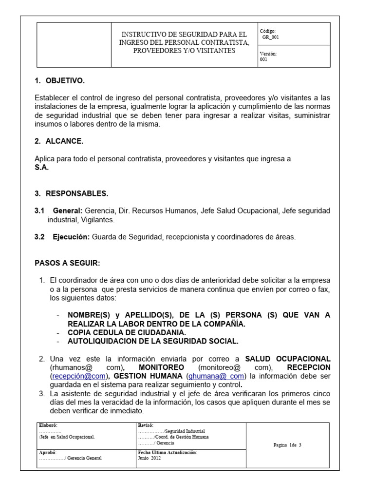 INSTRUCTIVO 1_GR-001 | PDF