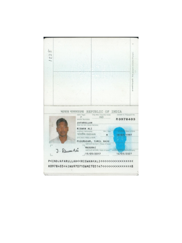 Passport-Riswan Ali | PDF