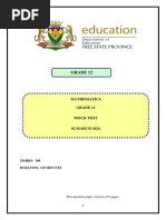 Grade 12 Mathematics Test March 2025 | PDF | Sequence | Trigonometric ...