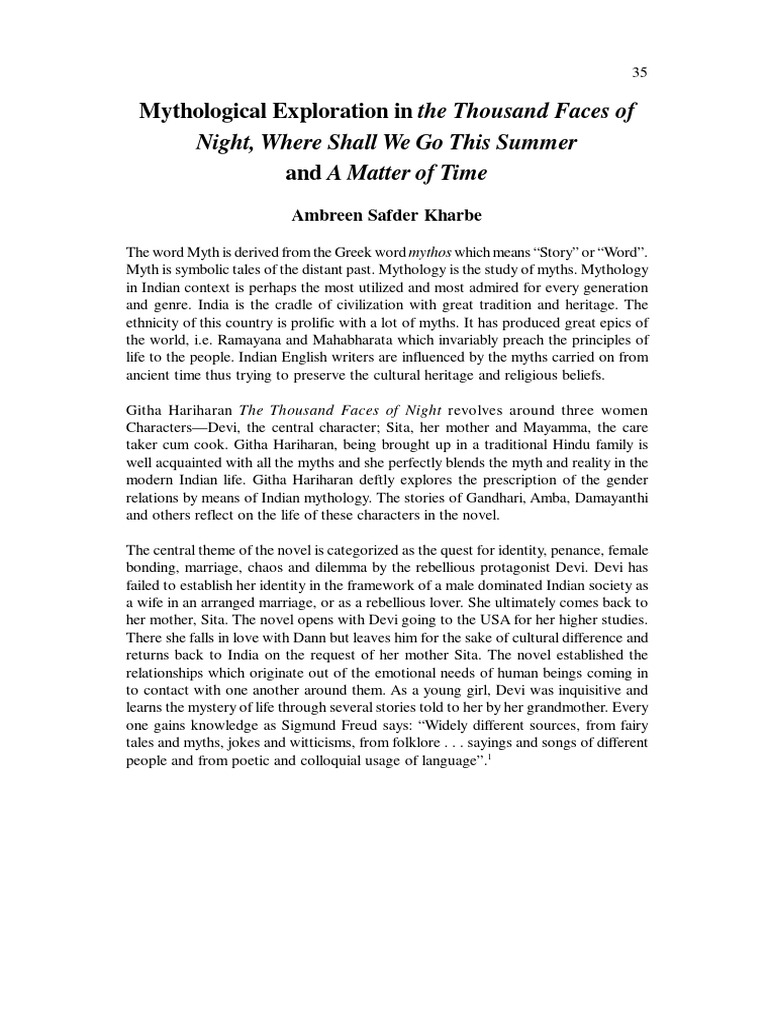 Exploring Myths in "Thousand Faces" | PDF | Devi