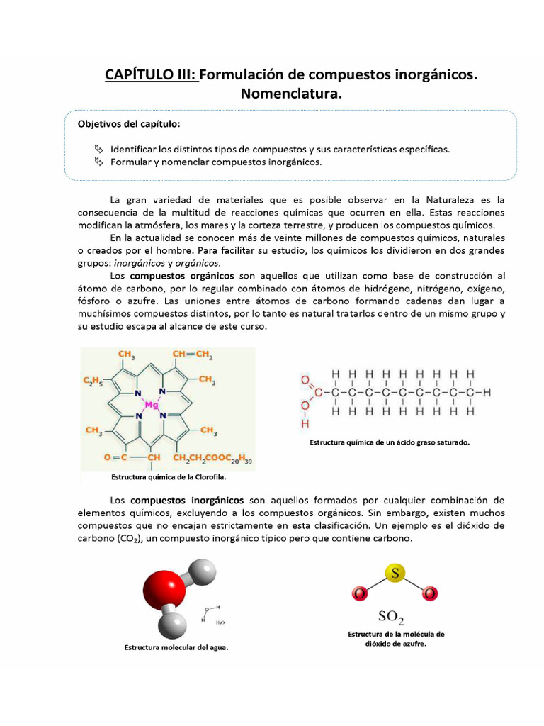 02-Formulacion y Nomenclatura Compuestos Inorganicos | PDF | Óxido | Compuestos químicos