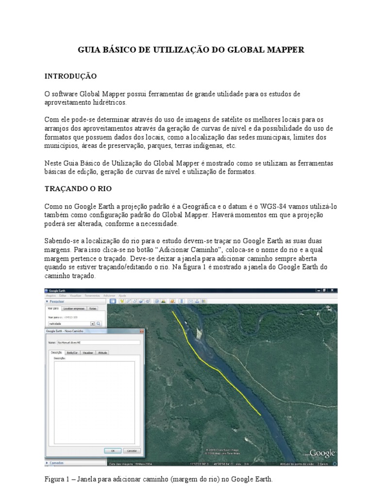 Guia Básico do Global Mapper | PDF | Auto Cad | Janela (informática)