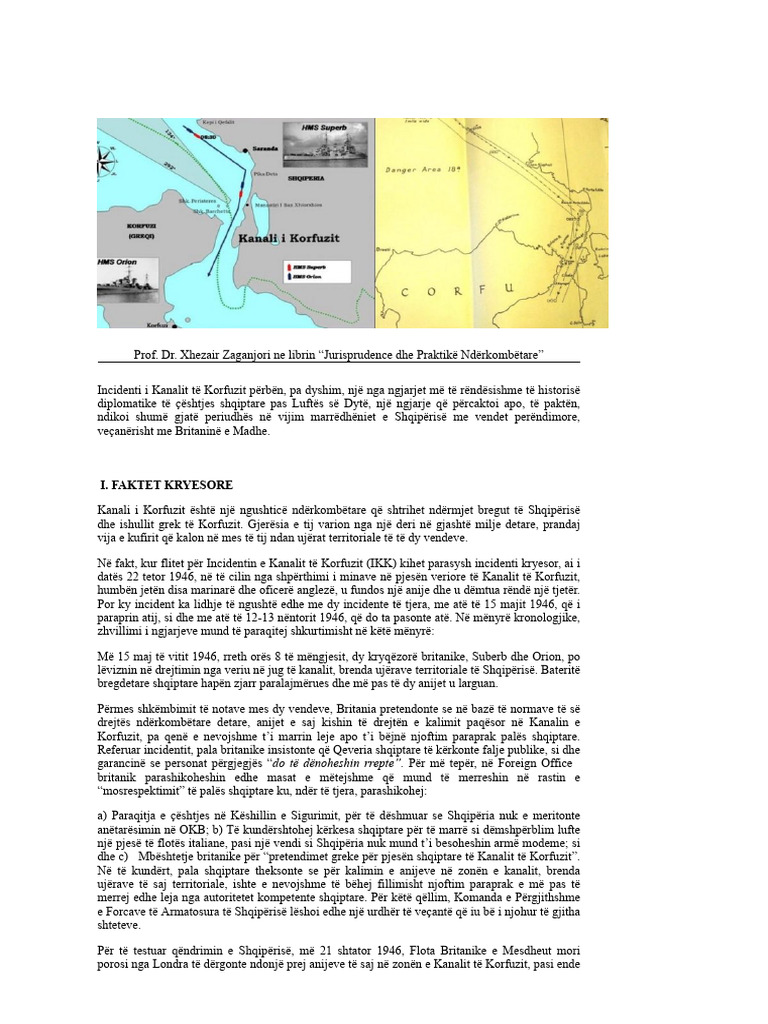 Incidenti Kanal Korfuzi | PDF