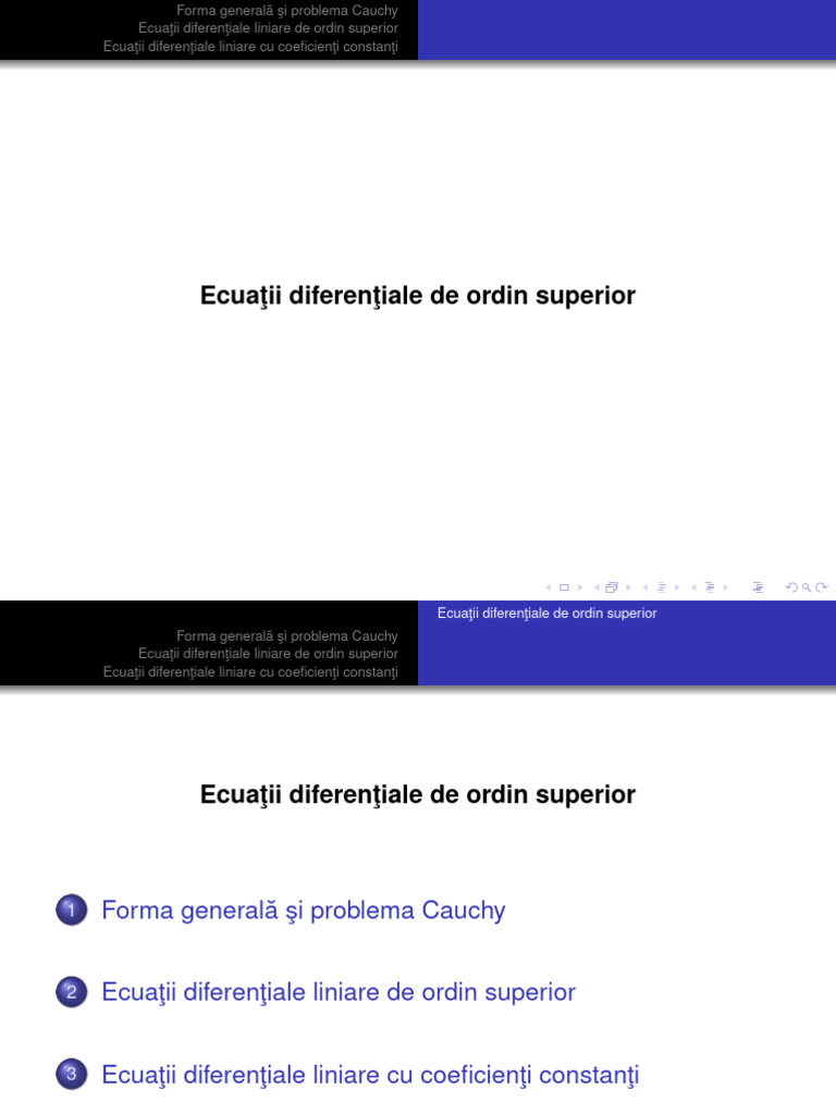 Slide Ecuatii Diferentiale-Ordin Superior | PDF
