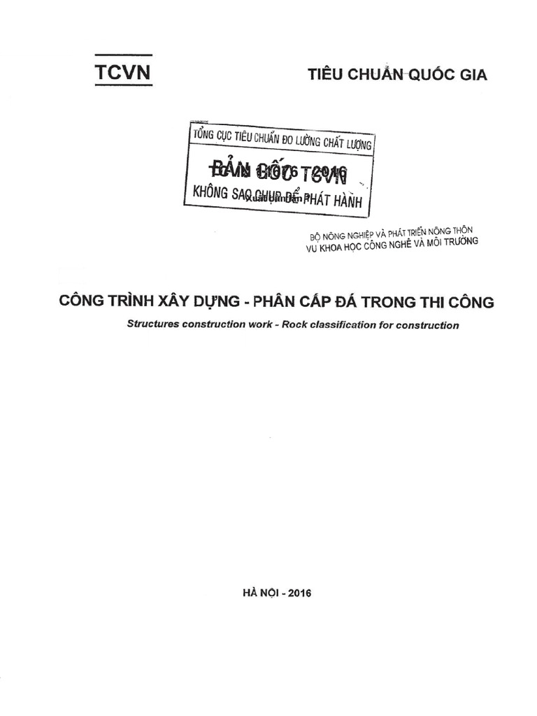 TCVN 11676-2016-Phan Cap Dat Da Trong Thi Cong - Title | PDF