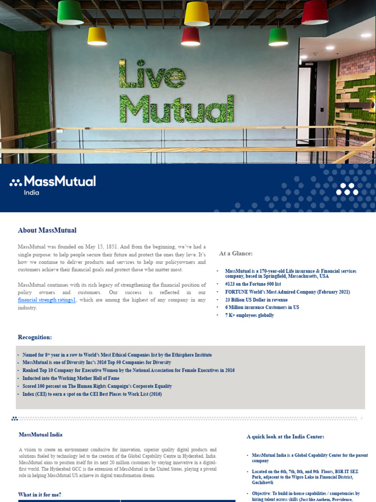 MassMutual Intro Updated | PDF | Economies | Business
