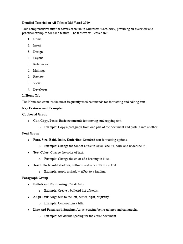 Detailed Tutorial On All Tabs | PDF | Microsoft Excel | Icon (Computing)