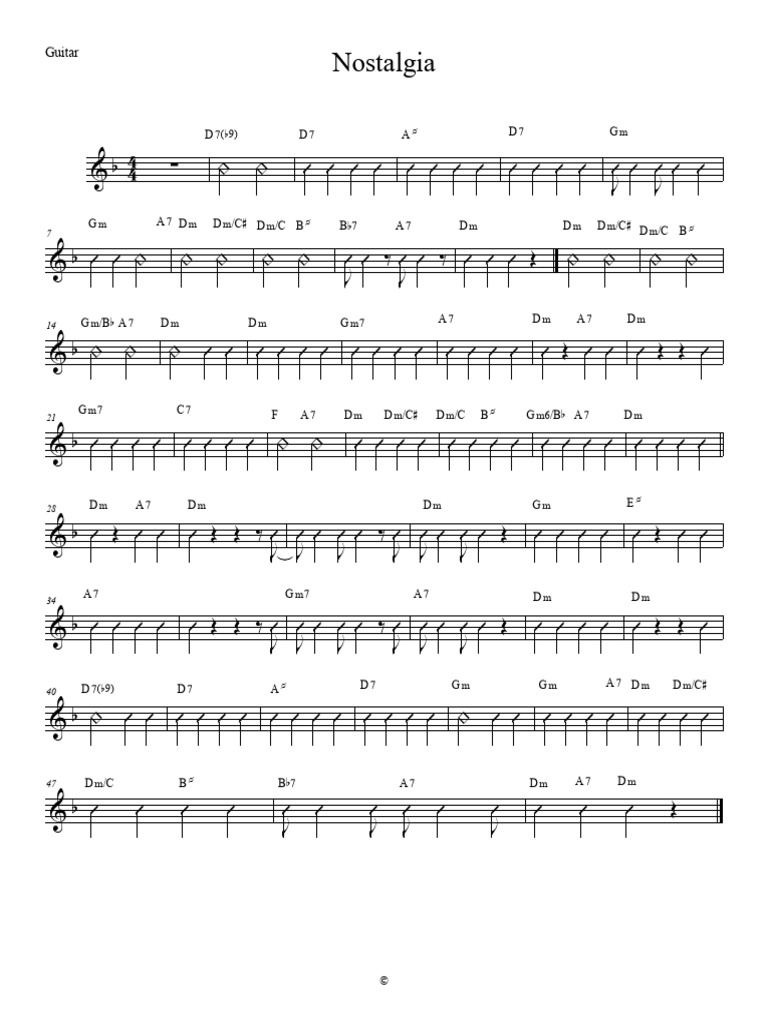 Nostalgias - Guitar | PDF