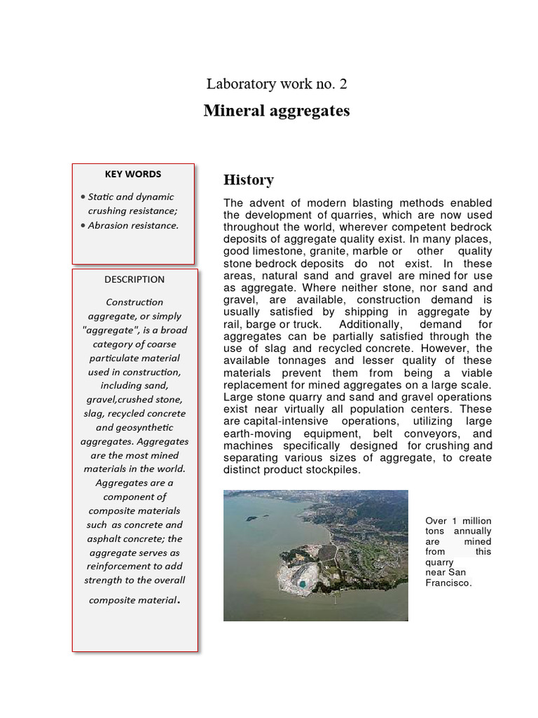 Laboratory Work No.2 - Mineral Aggregates | PDF | Construction ...