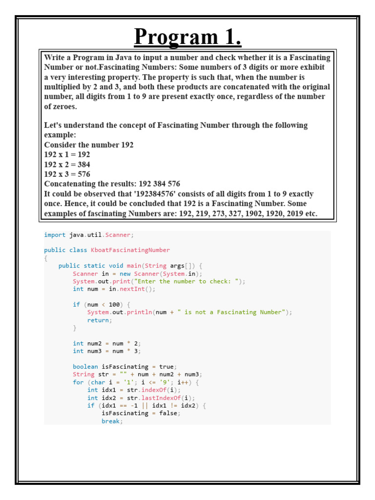 Write A Program in Java To Input A Number and Check Whether It Is A ... Write A Program in Java To Input A Number and Check Whether It Is A ...