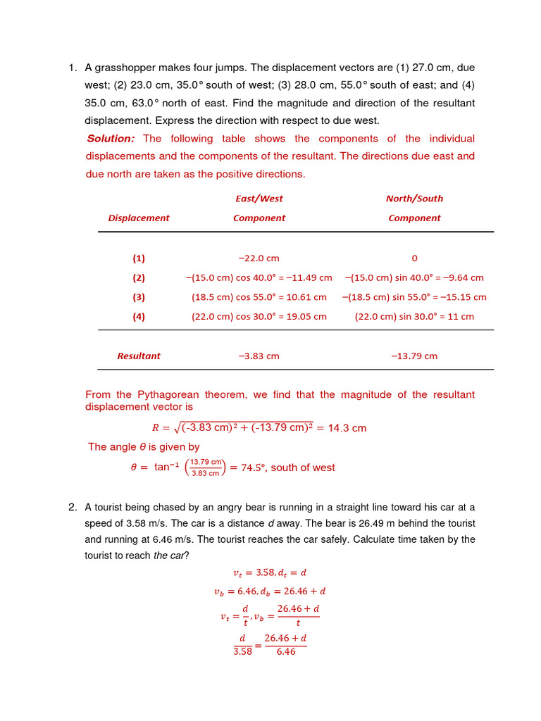 Questions + Solutions - (EPH105C) - 2023 | PDF | Force | Potential Energy