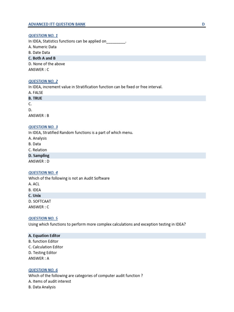Advanced ITT Question Bank PDF | PDF | Microsoft Access | Net Present Value