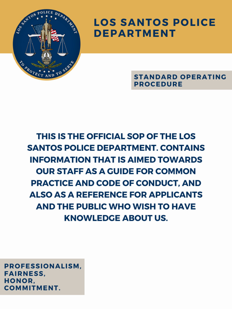 LSPD SOP Nex-Gen Roleplay | PDF | Bail | Arrest