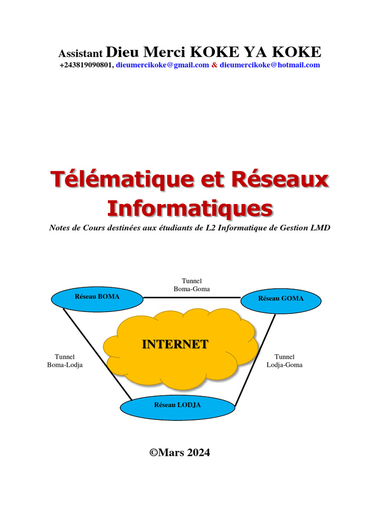 Cours de Telematique Et Reseaux Informatiques l2 Info LMD | PDF | WiMAX | Wi-Fi